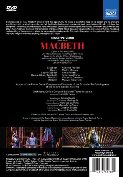 Orchestra Del Teatro Massimo Di Palermo, VARIOUS | Macbeth - (DVD ...