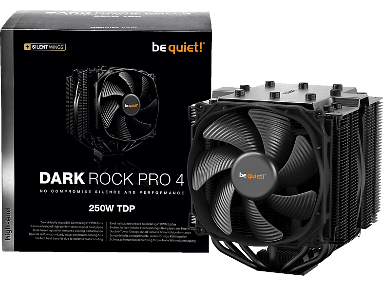 BE QUIET! DARK ROCK PRO 4 CPU Kühler, Schwarz CPU Lüfter | MediaMarkt