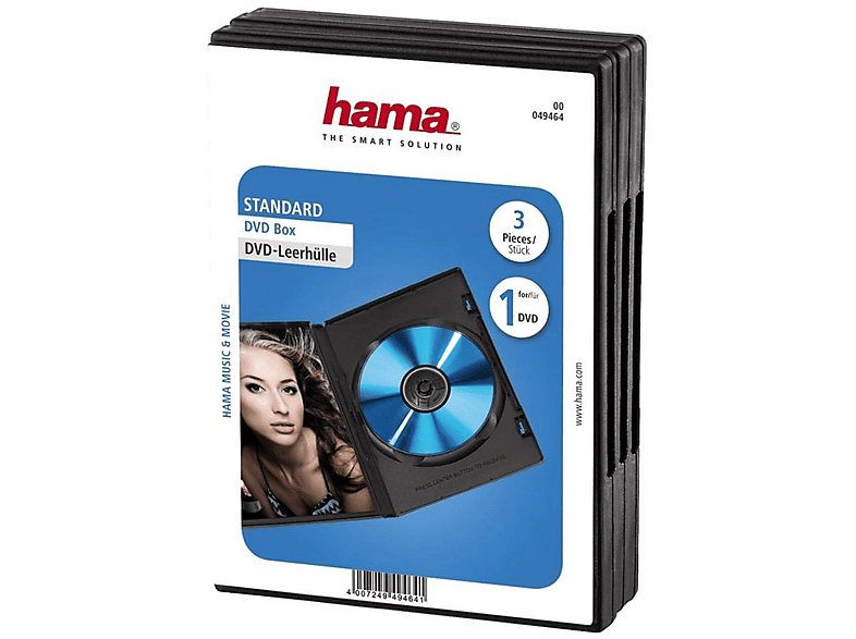 Fundas para CD, DVD y Blu-Ray | Hama DVD Jewel Case, Caja para 1 DVD, 3 ...
