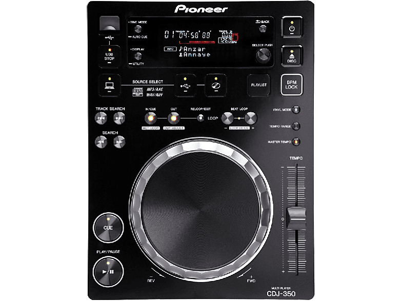 Reproductor digital DJ | Pioneer CDJ-350, USB, CD, Negro