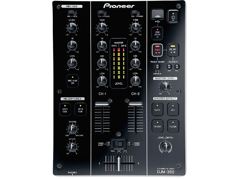 Mesa de mezclas | Pioneer DJM-350, 2 canales, 24-bit/48 kHz, Grabación ...