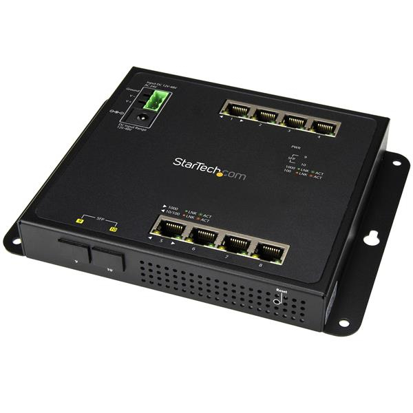 Switch Ethernet | StarTech.com IES101G2SFPW Switch de Red 1Gb Ethernet ...