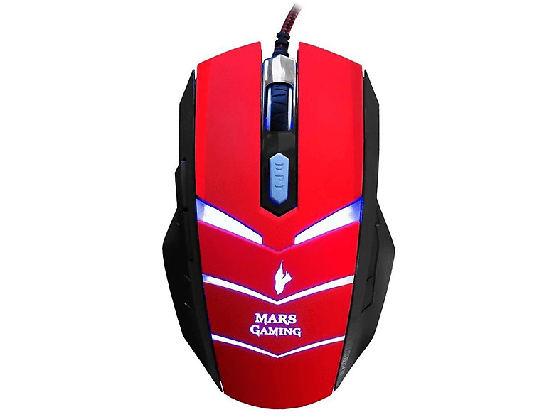 Ratón gaming | Mars Gaming MMVU1, 5000 DPI, Cable, LED, Rojo | MediaMarkt