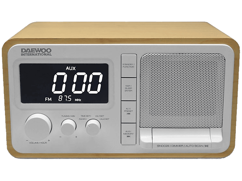 Radio despertador | Daewoo DRP-133, FM, Reloj digital, Diseño retro ...
