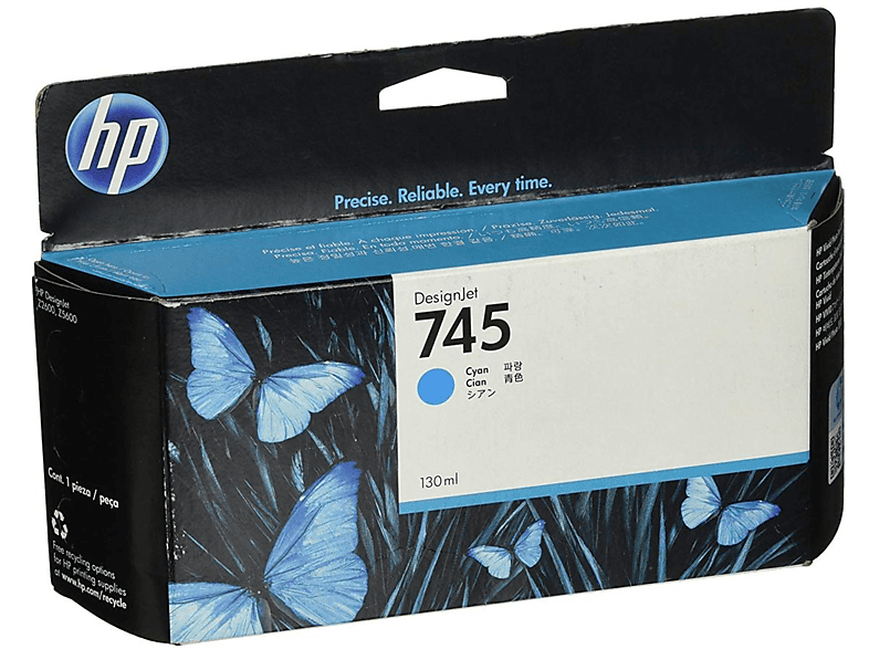 HP 745 130-ml Cyan DesignJet Ink Cartridge