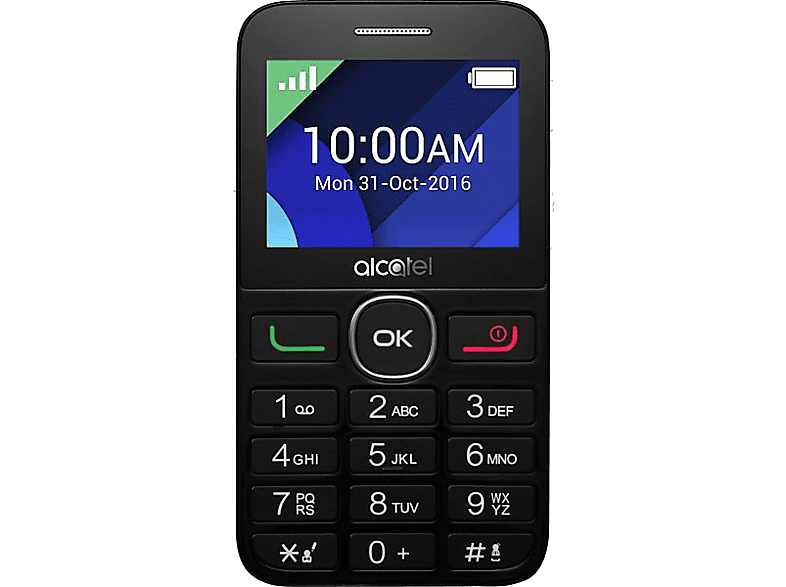Móvil | Alcatel 20.08, 2.4 P, Bluetooth, Rádio FM, Negro y Blanco
