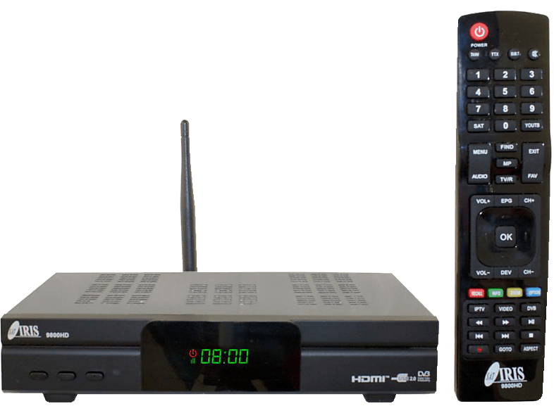Receptor satélite | Metronic Iris 9800, Full HD, WiFi, Procesador SUNPLUS 1507A, Negro
