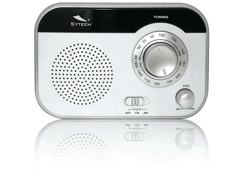 Radio portátil | Sytech SY1644 Blanco, Sintonizador AM/FM, Pila y red