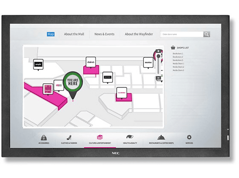 Monitor | NEC MultiSync P463 SST, Full HD, 46 pulgadas