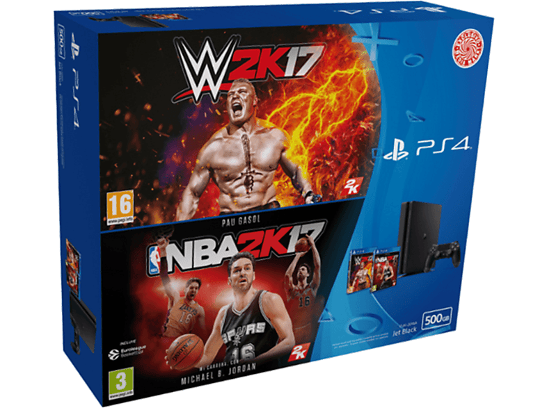 PS4 500GB + NBA 2K17 + WWE 2K17 | MediaMarkt