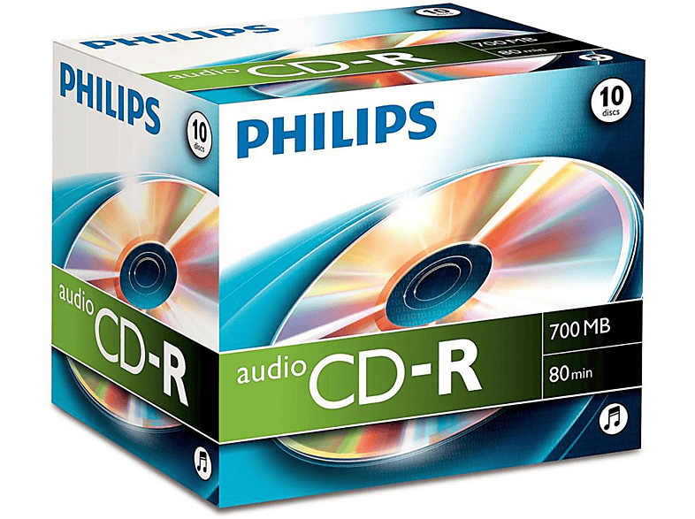 Philips Bobina Cd | R -Philips Cd-R Cr7A0Nj10/00, 10 Unidades, 700Mb
