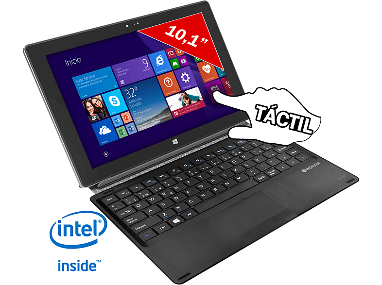 Tablet | Woxter Wintab 100 de 32GB con Office, Intel Atom+Teclado y Funda