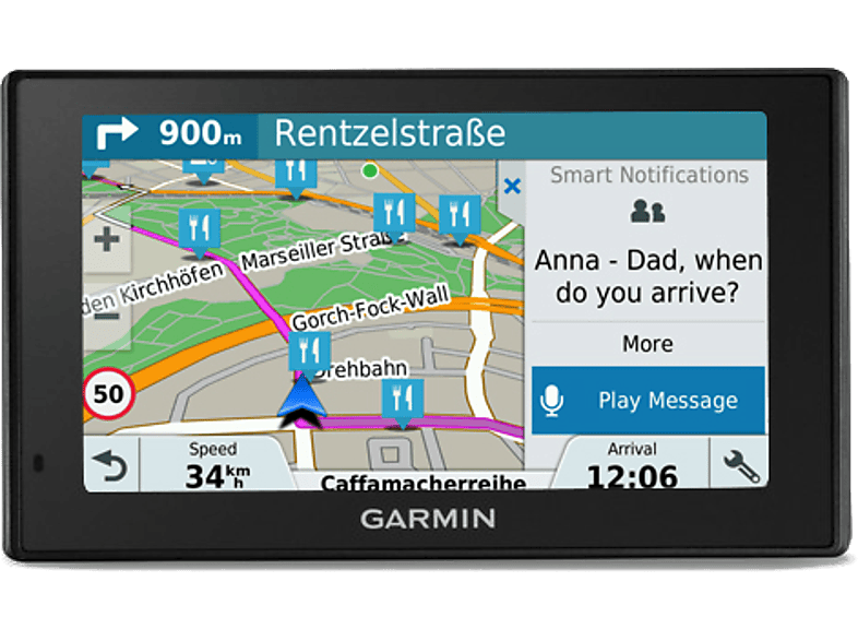 GPS | Garmin DriveSmart 51 LMT-S, 5", Europa, 1 hora, Bluetooth, Negro