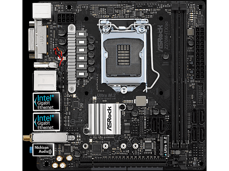 Asrock Z270M-ITX/ac Intel Z270 LGA 1151 (Socket H4) Mini ITX placa base ...