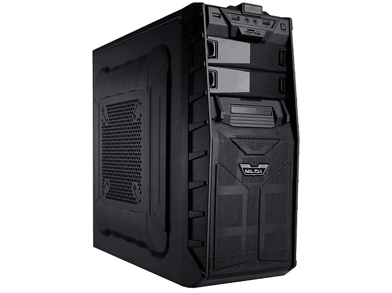 Nilox NX658+USB3.0 Midi-Tower Negro carcasa de ordenador