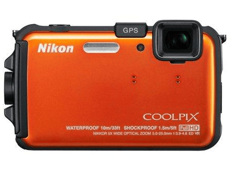 Cámara | Nikon Kit Coolpix AW100 Naranja, cinta, arnes | MediaMarkt