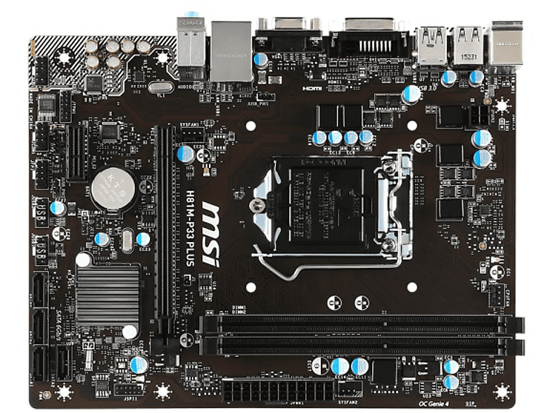 MSI H81M-P33 PLUS Intel H81 Socket H3 (LGA 1150) Micro ATX | MediaMarkt