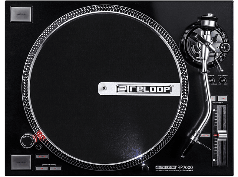 Tocadiscos | Reloop RP-7000, Motor DC, 3 velocidades, Fader digital, Negro