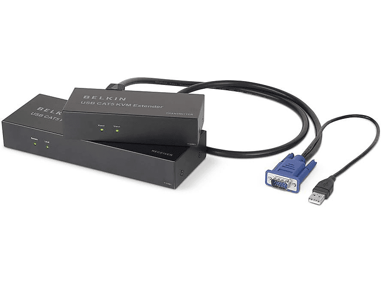 Belkin OmniView® USB CAT5 Extender & KVM Switch Negro interruptor KVM ...