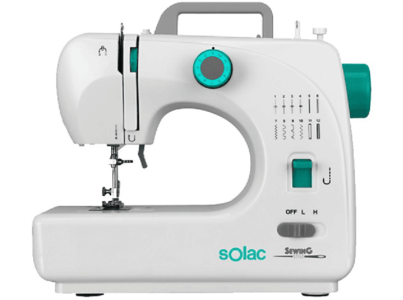 Máquina de coser | Solac SW 8230, 16, puntadas, Ojal en 4 puntos, Brazo ...