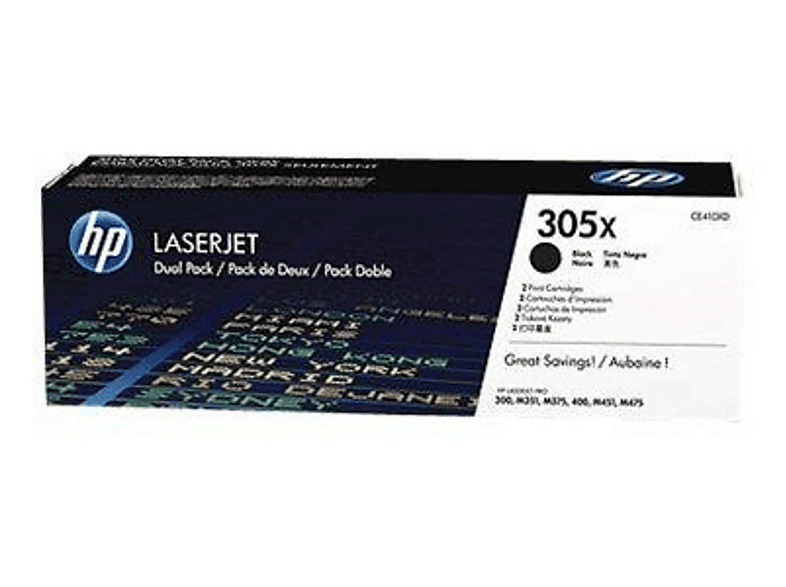 HP 305X | Paquete de 2 - Alto rendimiento - negro - original - LaserJet ...