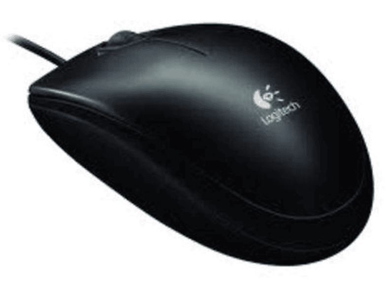 Ratón con cable | Logitech Mouse M100, conexión por USB y en color negro