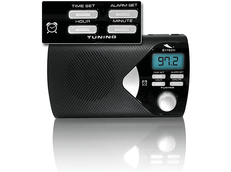 Radio portátil | Sytech SY.1647 Rojo, Radio AM/FM, reloj despertador ...