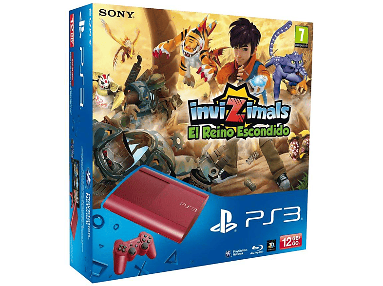 Consola | Sony - PS3 Roja, 12Gb + Invizimals: El Reino Escondido ...