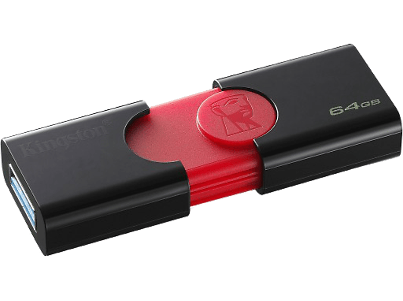 Memoria USB 64 GB | Kingston Datatraveler 106, 64 GB, USB 3.0, Negro y rojo