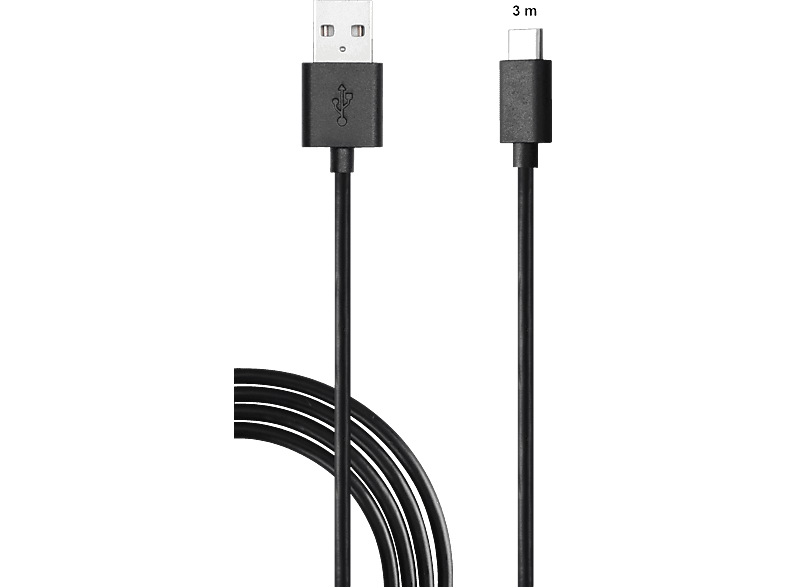 ISY IC-5006 Nintendo Switch USB 2.0-C Ladekabel, Schwarz | SATURN