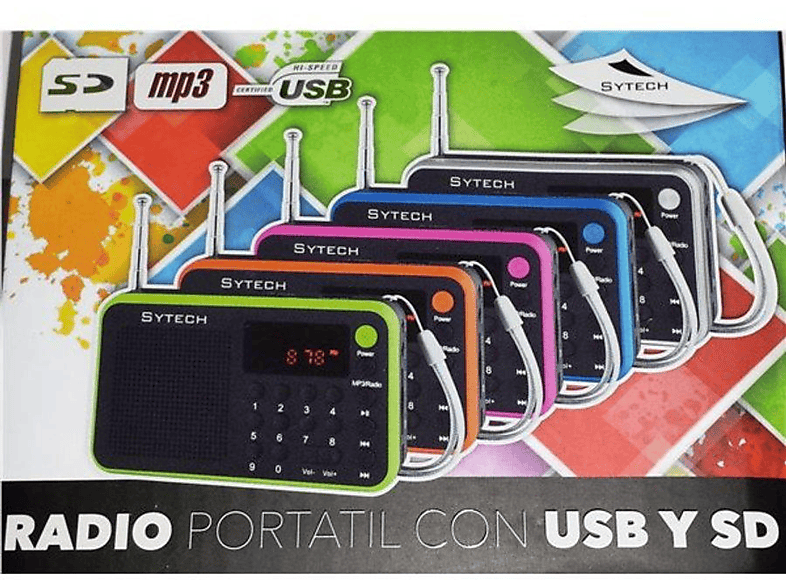 Radio portátil | Sytech SY1638 Plata, Sintonizador FM