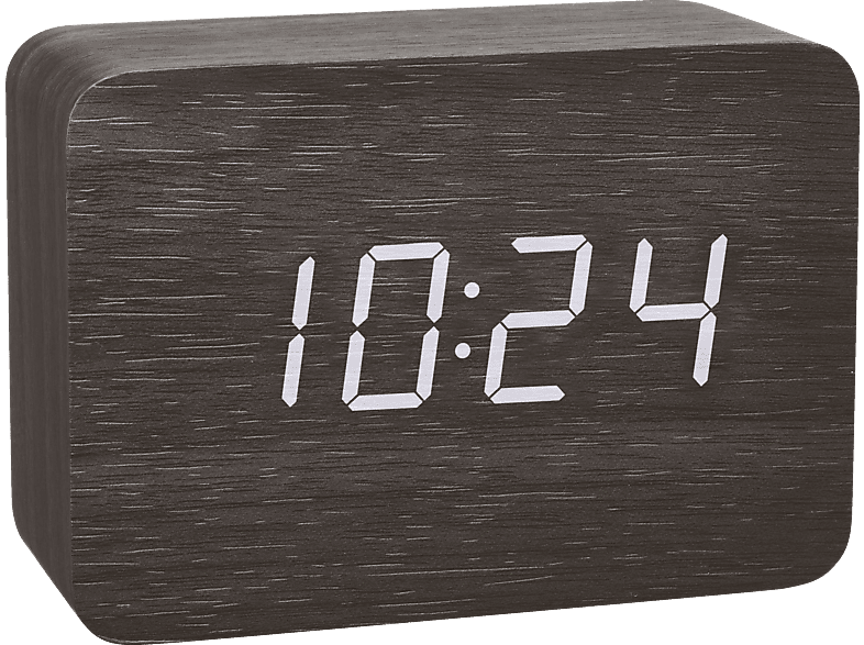 TFA Digitaler Funk-Wecker in Holz-Optik CLOCCO, schwarz | MediaMarkt
