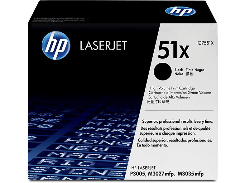 Tóner | HP 51X LaserJet, Negro, Q7551X