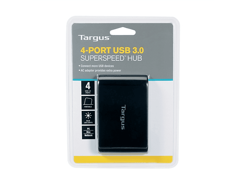 Dockstation | Targus, 4-PORT USB 3.0 HUB Negro