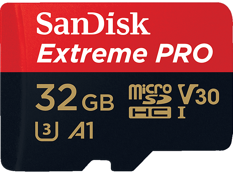 SANDISK Extreme Pro, Micro-SDHC Speicherkarte, 32 GB, 100 MB/s Micro-SDHC, 100, 32 Class 10 ...