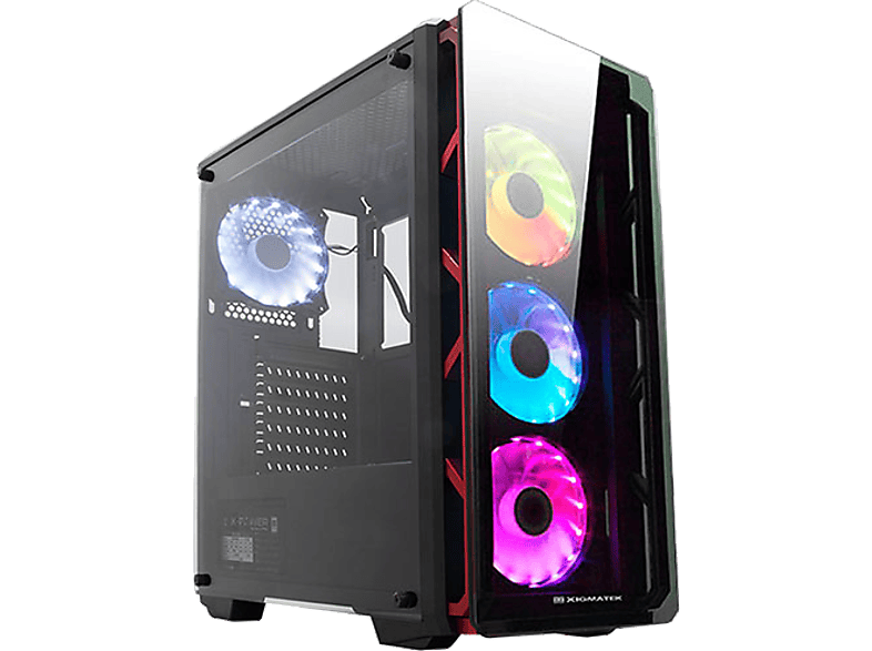 XIGMATEK EN41466 ASTRO METALİK RED 650W 80Plus Power + 4 Adet RGB Led ...