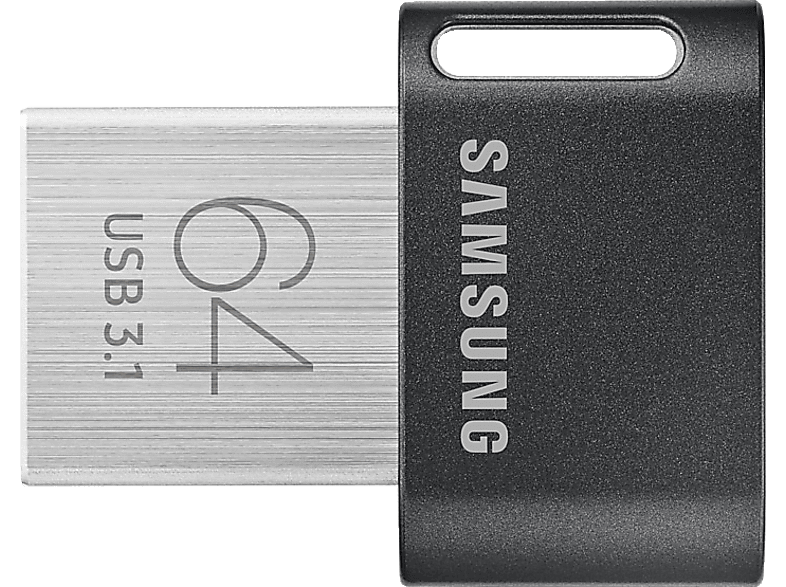 SAMSUNG Flash Drive FIT Plus USB-Stick, 64 GB, 200 MB/s, Schwar/Silber ...