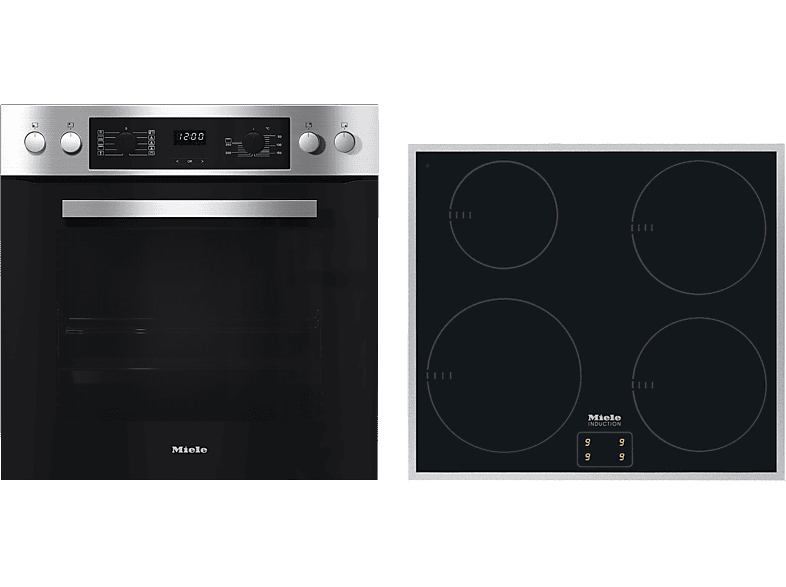 MIELE H 2267 I + KM 6080, Einbauherdset (Induktionskochfeld, A+, 76 l) Induktionskochfeld ...