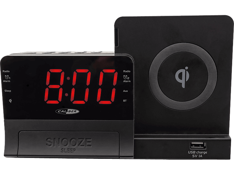 Radio-Uhr CALIBER HCG012QI-BT Radio-Uhr, FM, Bluetooth, Schwarz ...