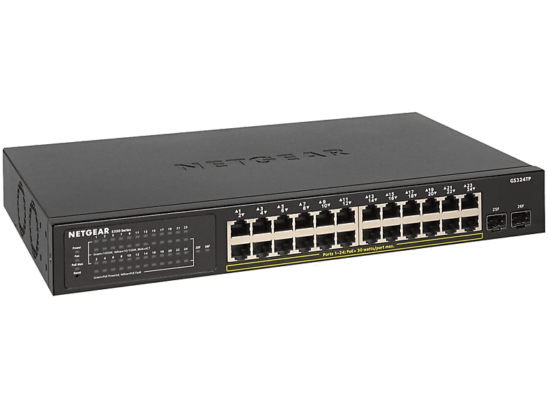 NETGEAR S350 Desktop Gigabit Smart Managed Switch, 24x RJ-45, 2x SFP ...