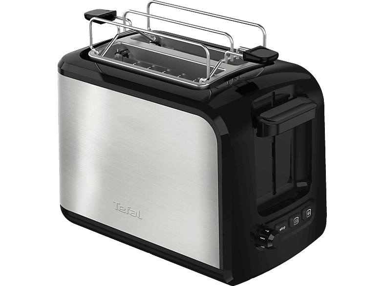 Toaster TEFAL TT411D Express Edelstahl Toaster Schwarz/Edelstahl (850 ...