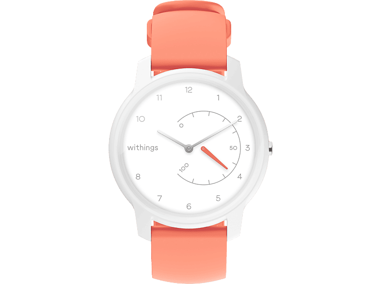 WITHINGS Move, Smartwatch, 200 mm, Weiß/Coral | MediaMarkt