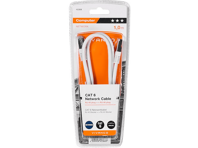 Cable | Vivanco, Cable para red, UTP, Categoria 6, Rj45, 1 mt | MediaMarkt