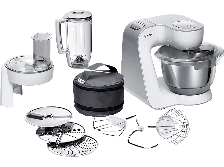 BOSCH MUM58W20 CreationLine Küchenmaschine Weiß/Silber ...