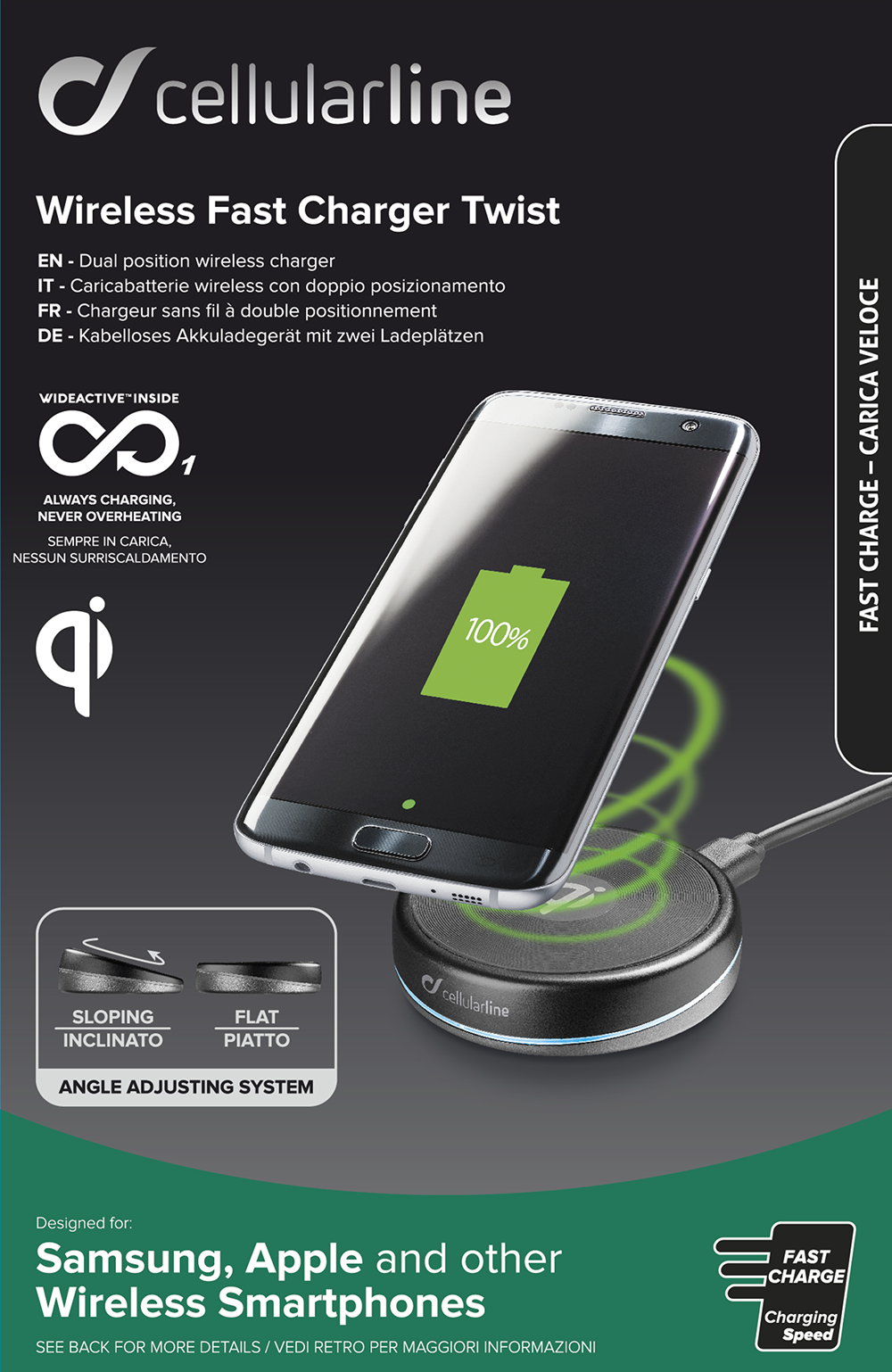CELLULAR-LINE Wireless Charger Fast Charge Twist Zwart kopen? | MediaMarkt