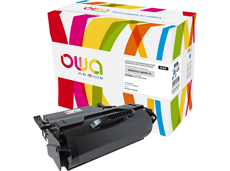 OWA K15435OW Toner Schwarz (LEXMARK X654X21E, 00X654X21E, X654X11E ...