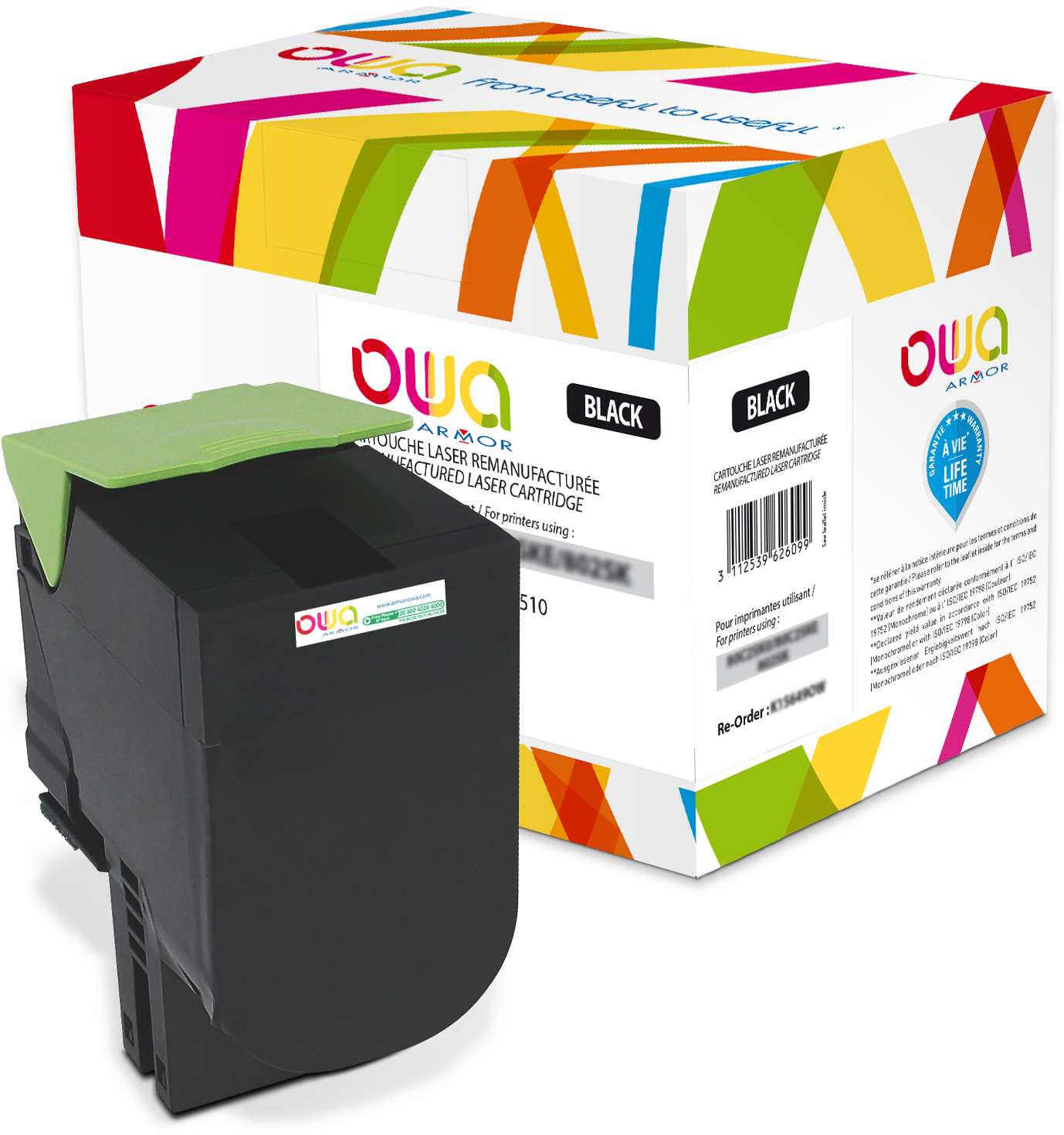 OWA K15809OW Toner Schwarz (LEXMARK 80C2HK0, 802HK, NO 802HK, 080C2HK0 ...