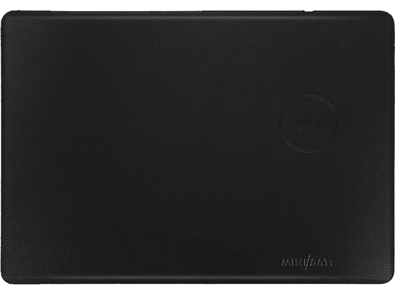 MINIBATT PowerPAD fekete- Bőr felületű egérpad vezeték nélküli Qi ...