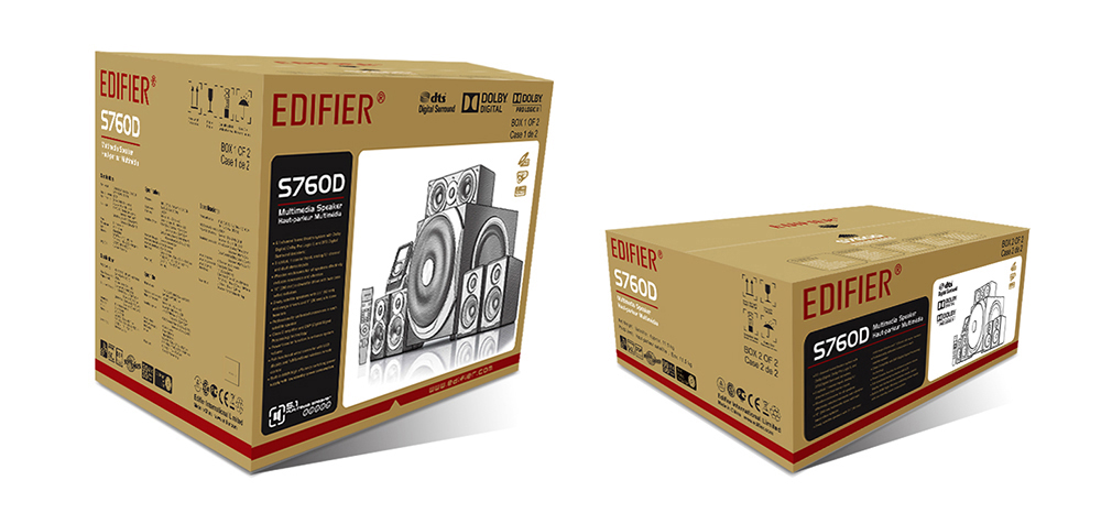 EDIFIER S760D 5.1 Surround Heimkinosystem (Aktives 5.1 Heimkinosystem ...